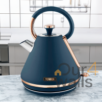 Tower Cavaletto Pyramid Kettle 1.7L - Midnight Blue | Our 4 Walls